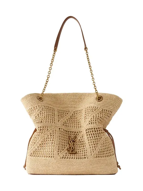 Saint Laurent Jamie Raffia Tote - Neutrals