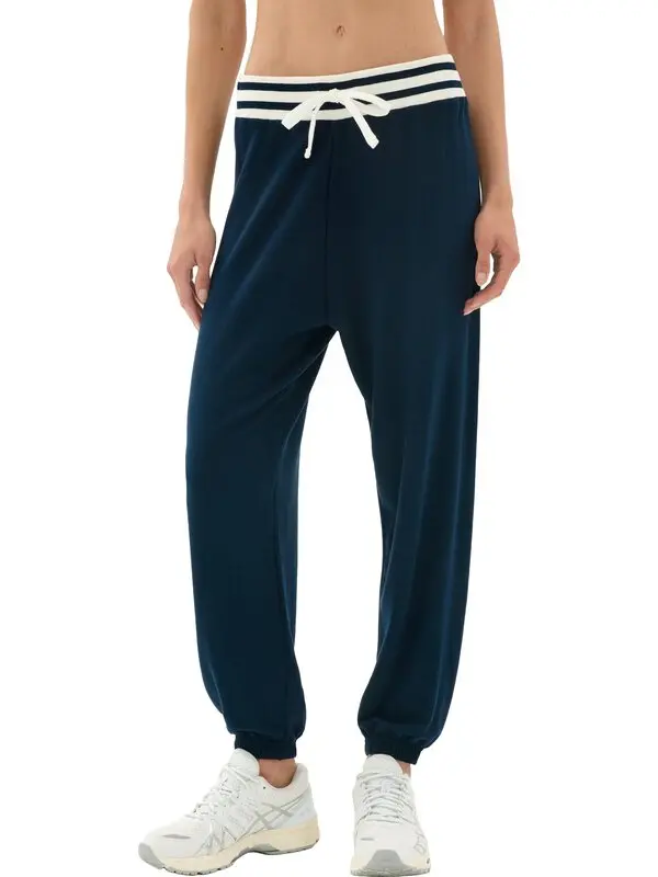 Splits59 Andie Oversized Fleece Track Pants - Indigo