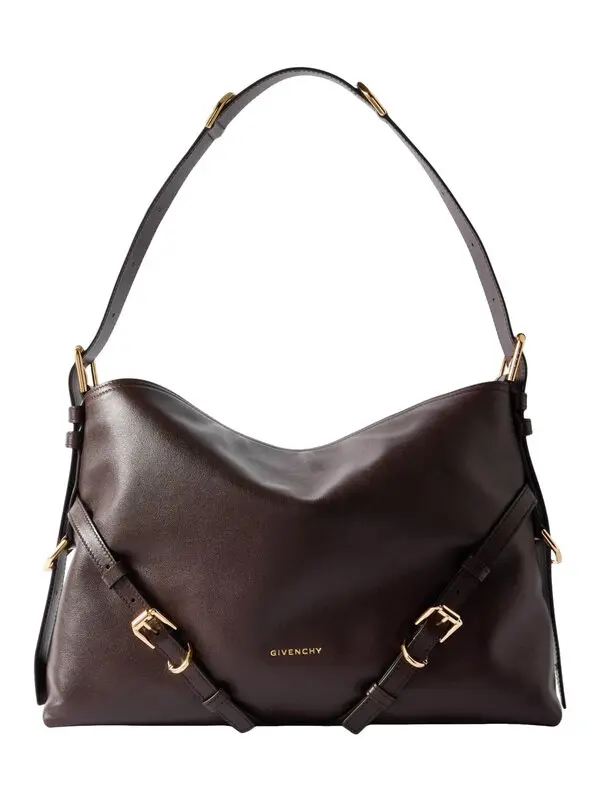 Givenchy Voyou Medium Leather Shoulder Bag - Brown