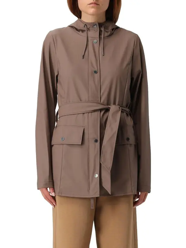 Rains Belted Jacket - Brown