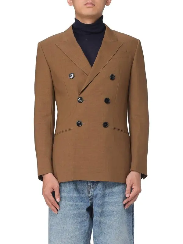 Ami Double-breasted Jacket - Brown