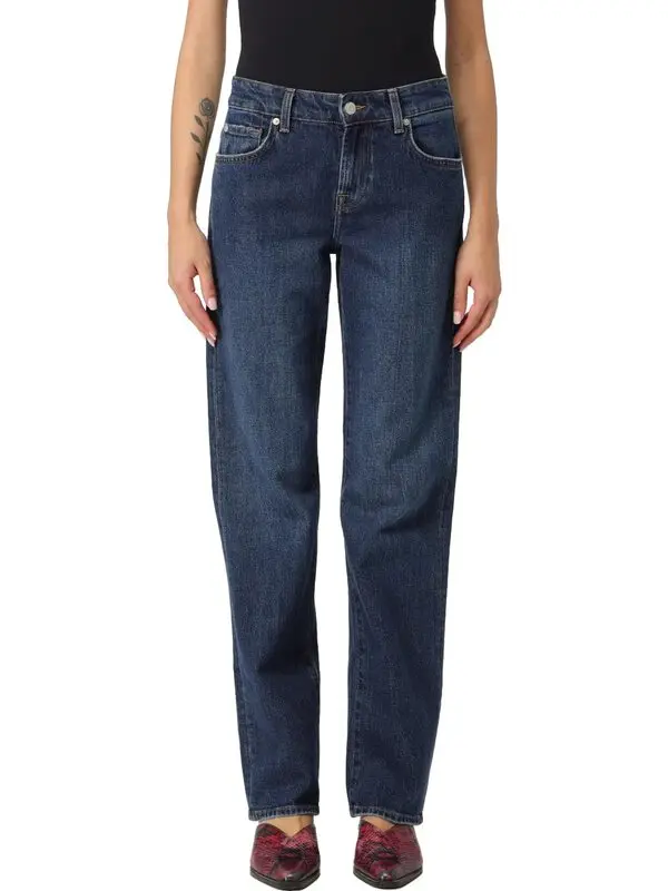 7 For All Mankind Straight Leg Jeans - Navy