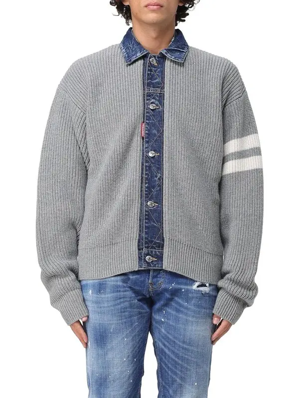 Dsquared2 Ribbed Crewneck Sweater - Grey
