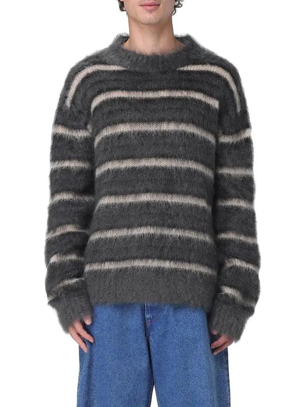 Marni Striped Pullover Sweater - Grey