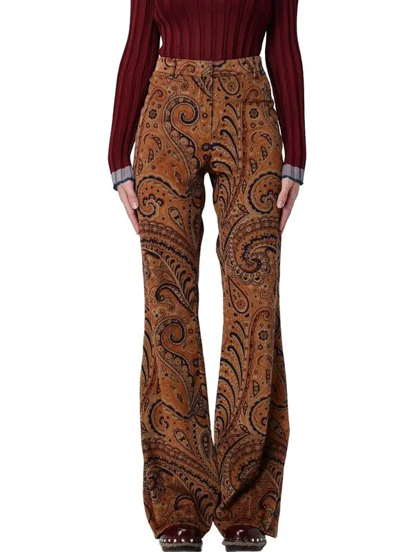 Etro Paisley Print Wide Leg Pants - Multicolor