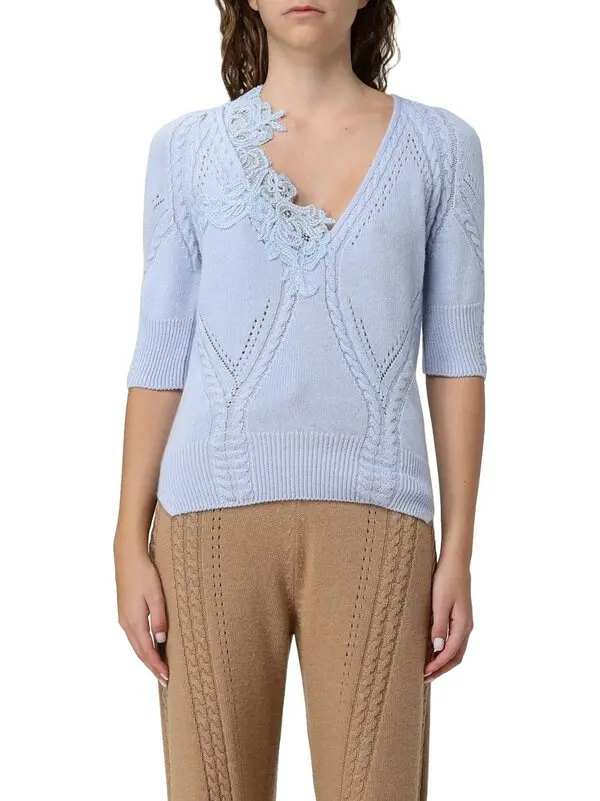 Ermanno Scervino Pullover Sweater - Gnawed Blue