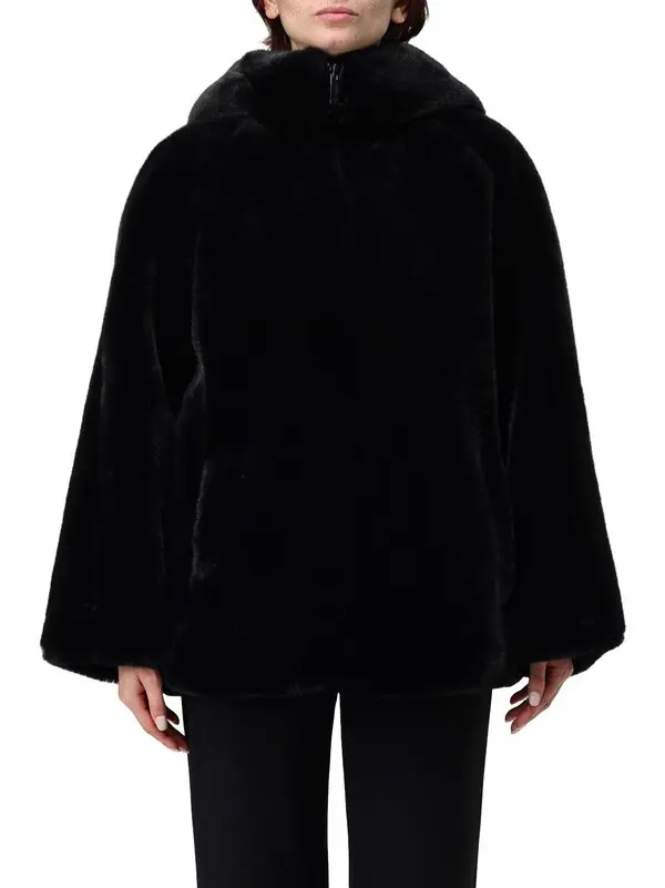 Emporio Armani Fur Coat - Black