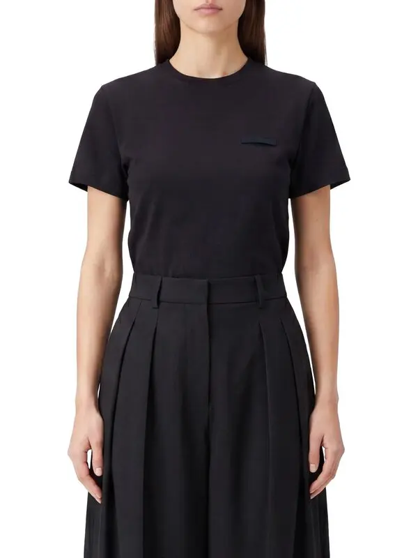 Jacquemus Short Sleeve Stretch-cotton Crewneck T-shirt - Black