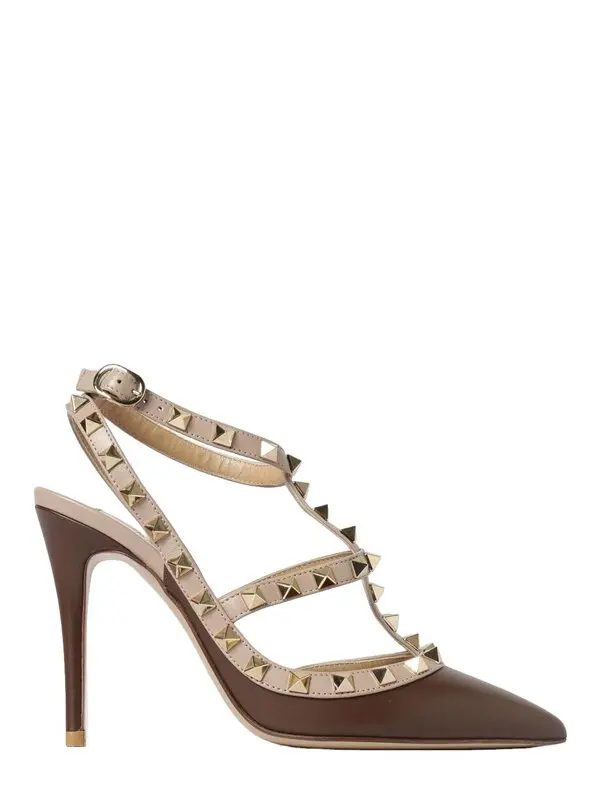 Valentino Garavani Studded Pumps - Coffee