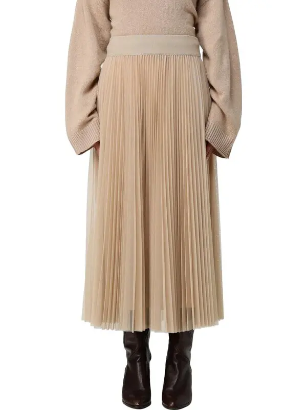 Fabiana Filippi Pleated Skirt - Beige