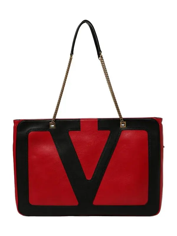 Valentino Garavani Tote Bag With Chain Strap - Red