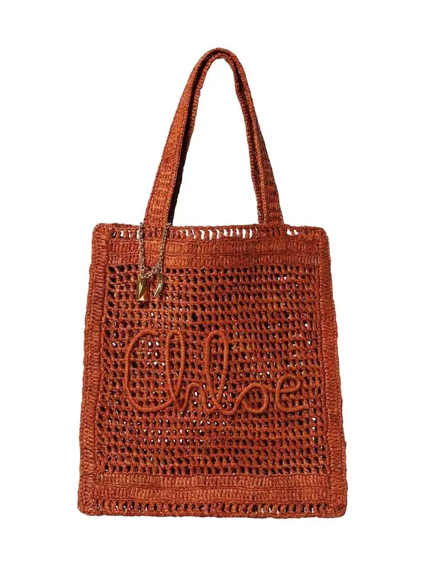 Chloé Woven Shoulder Bag - Brown