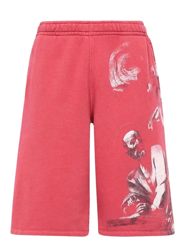 Off-White St. Matthew Over Sweatshort - Red