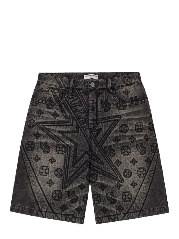 VALE FOREVER Spade Jorts - Black