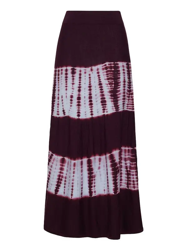 Cara Cara Lilith Tie-dye Knit Skirt - Wine Sky Tie Dye