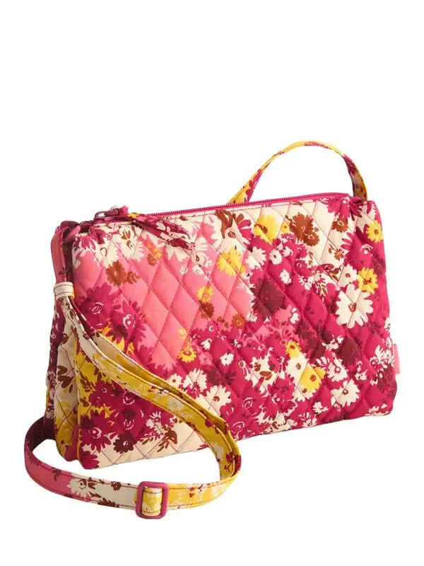 VERA BRADLEY Foxbury Starstruck Daisies Crossbody Bag - Pink/green