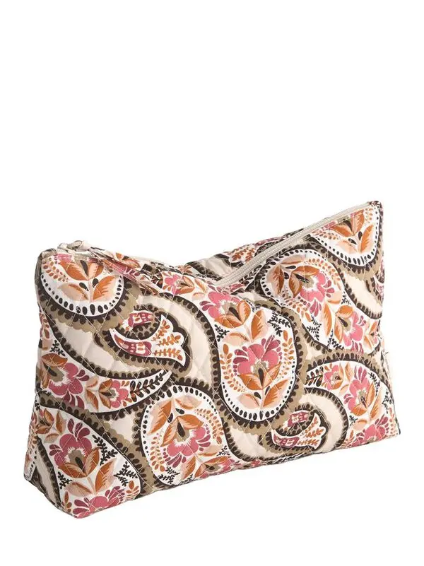 VERA BRADLEY Large Pouch In Blooming Paisley - Brown/pink