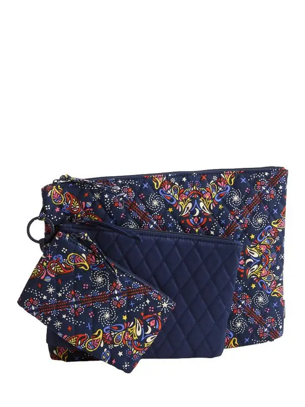 VERA BRADLEY 3 Pouch Organizer Set In Starry Paisley - Blue