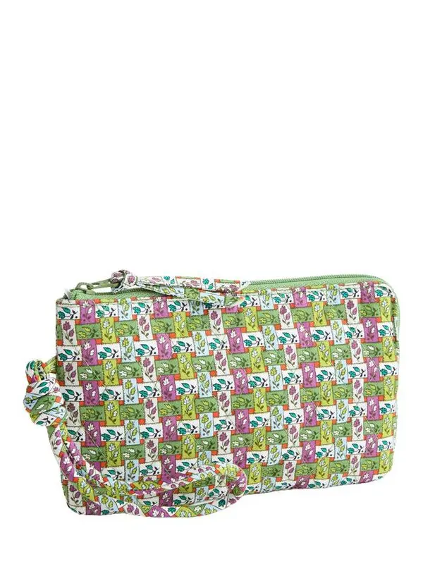 VERA BRADLEY Ribbon Plaid Zip Wristlet - Green