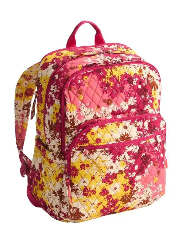 VERA BRADLEY Large Bancroft Backpack - Pink/green