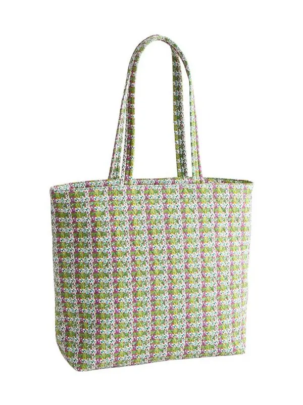 VERA BRADLEY Ribbon Plaid Original Zip Tote Bag - Green