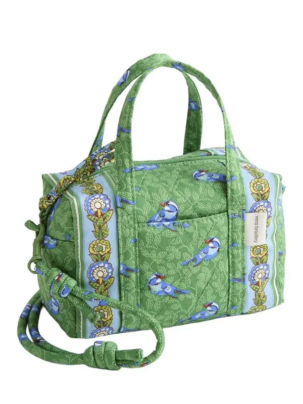 VERA BRADLEY Mini Original Printed Duffel Crossbody Bag - Green/blue