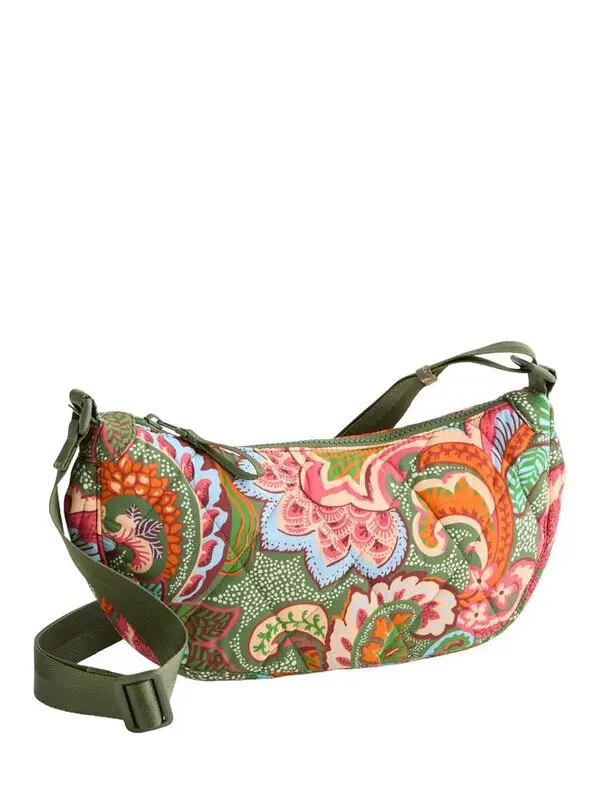 VERA BRADLEY Springbrook Sling Crossbody Bag - Green/orange
