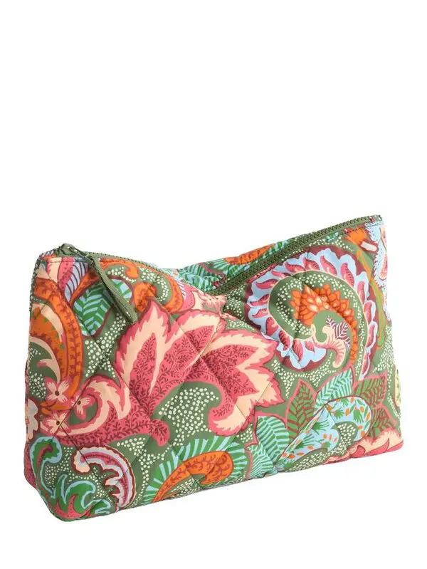 VERA BRADLEY Large Pouch In Leaf Me Not Paisley - Green/orange