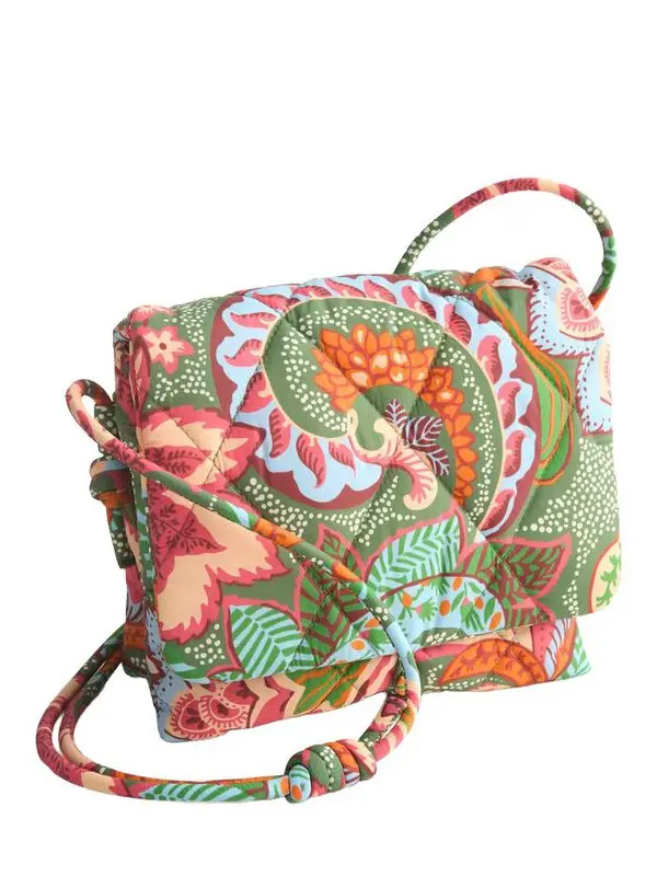 VERA BRADLEY Baird Hipster Crossbody Bag - Green/orange