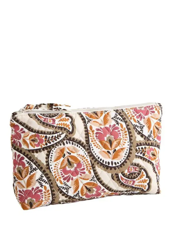 VERA BRADLEY Blooming Paisley Medium Pouch - Brown/pink