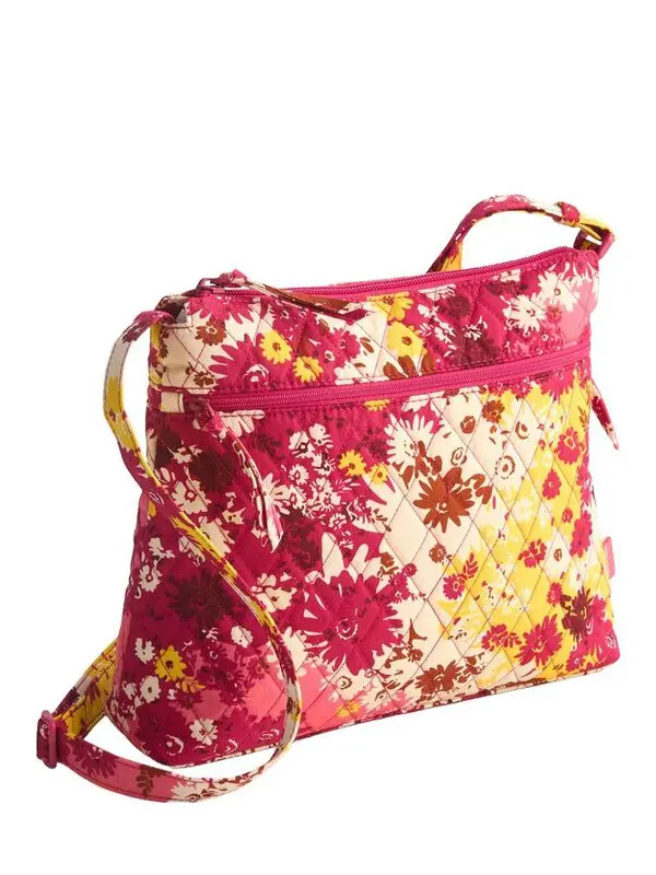 VERA BRADLEY Original Zip Hipster Crossbody Bag - Pink/green