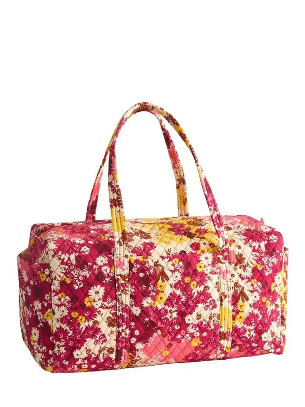 VERA BRADLEY Large Original Duffle Bag - Pink/green