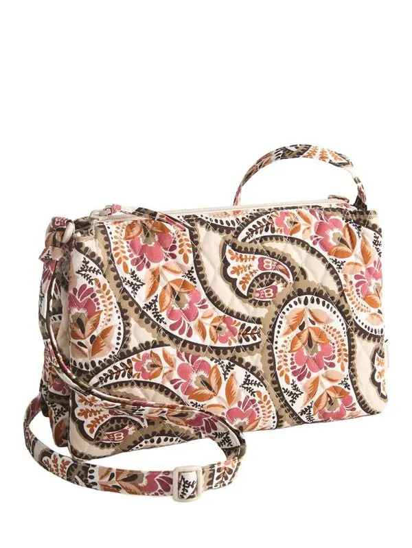 VERA BRADLEY Foxbury Crossbody Bag - Brown/pink