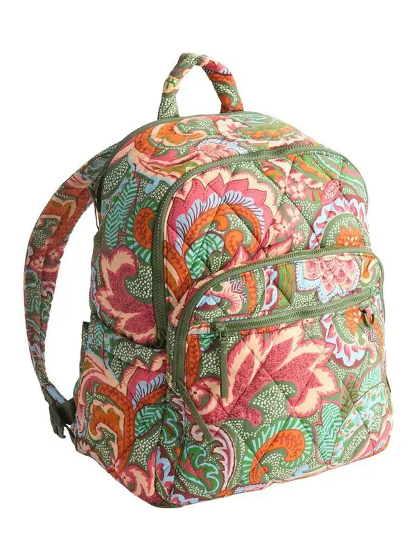 VERA BRADLEY Bancroft Backpack - Green/orange