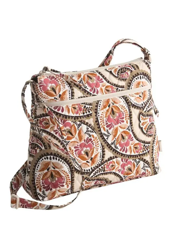 VERA BRADLEY Original Zip Hipster Crossbody Bag - Brown/pink