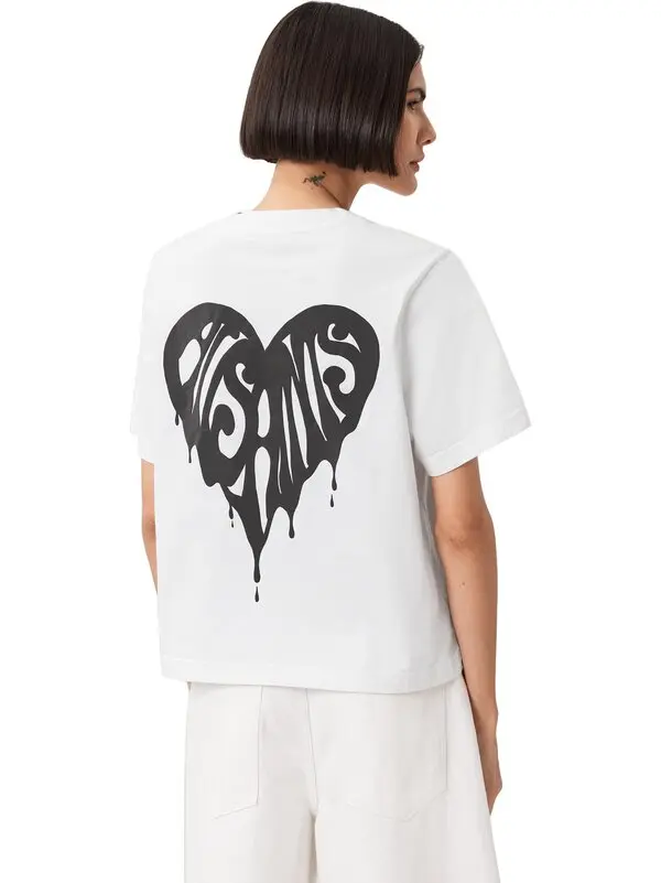 ALLSAINTS Lisa Trip Graphic Boxy T-shirt - White