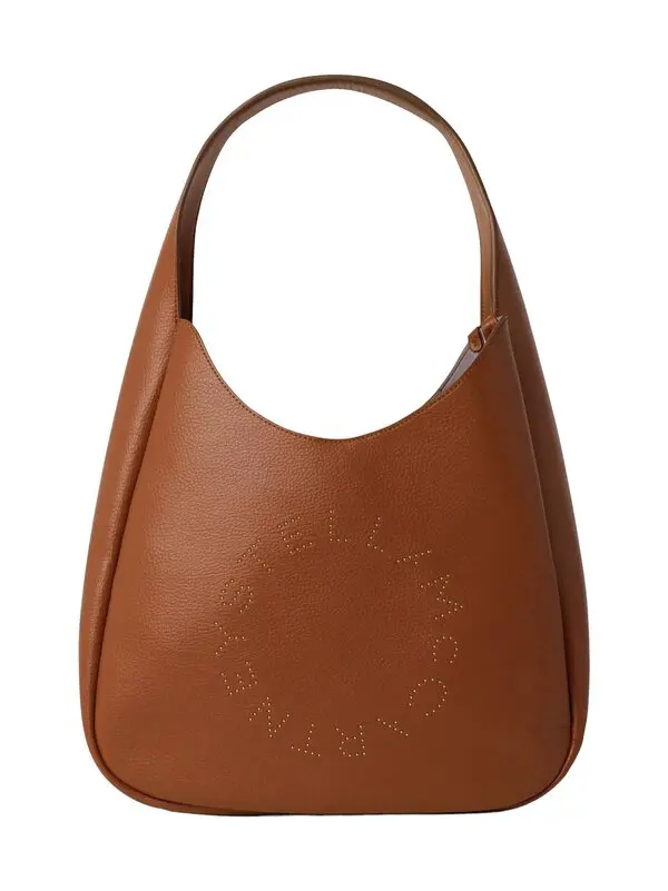 Stella McCartney Logo Slouchy Medium Hobo Bag - Auburn