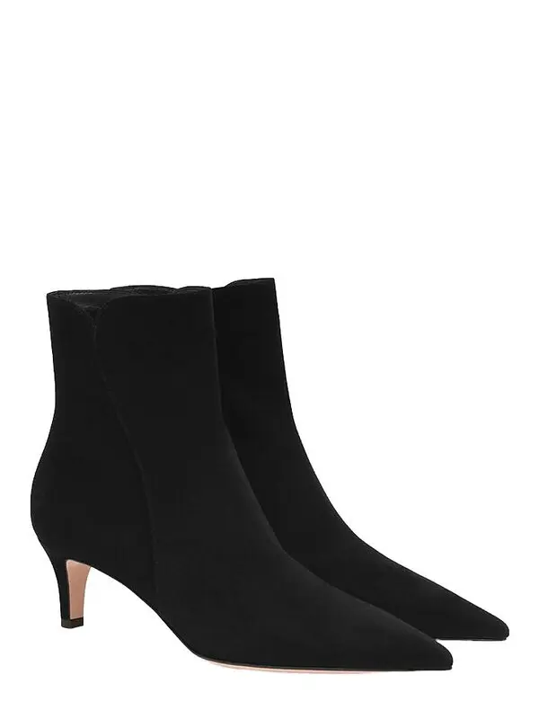 GIANVITO ROSSI Levy 55 Booties - Black Leather
