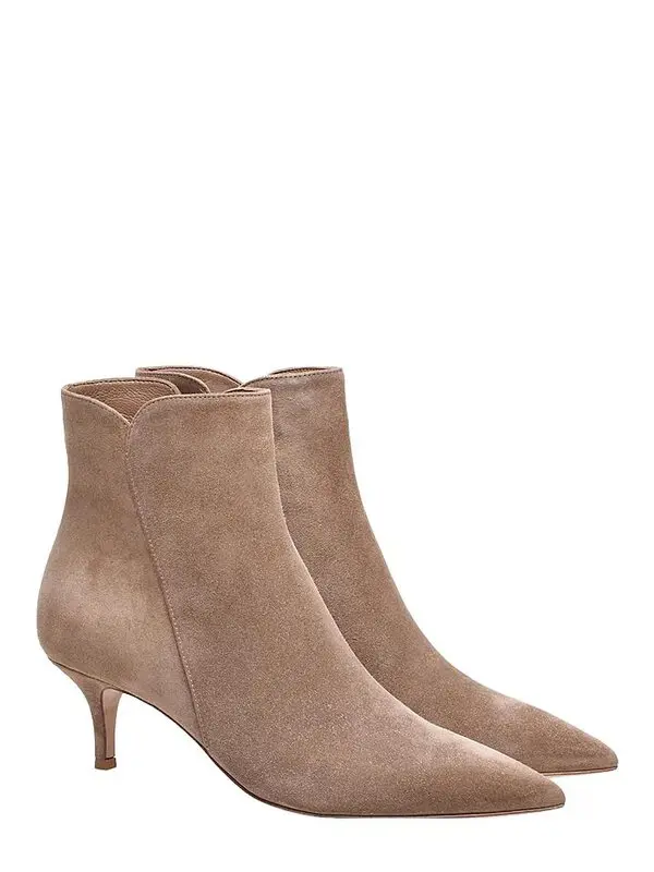 GIANVITO ROSSI Levy 55 Booties - Brown Leather
