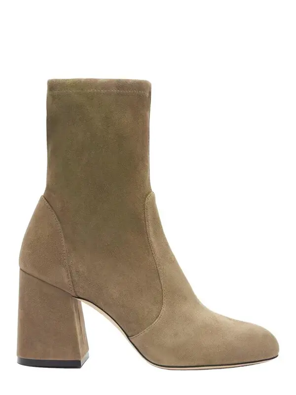 STUART WEITZMAN 85mm Essencialist Suede Ankle Boots - Neutrals