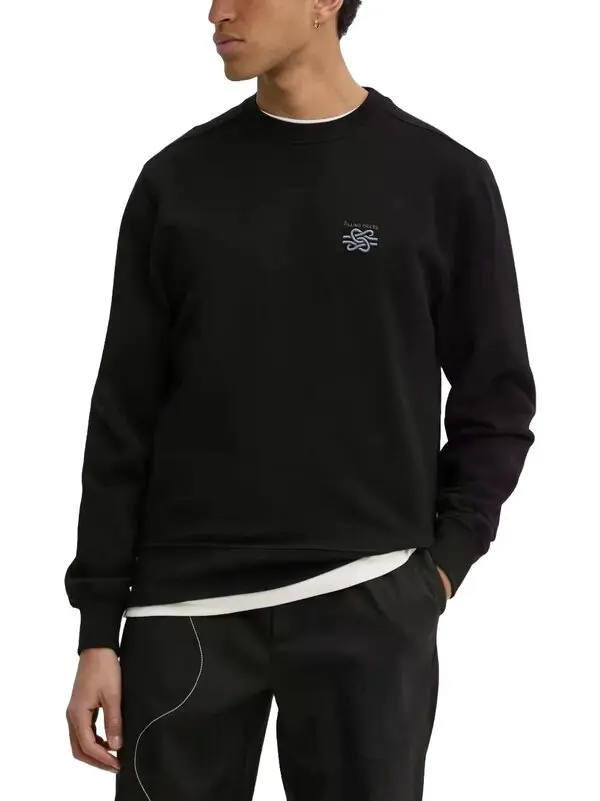 Filling Pieces Embroidered Logo Sweatshirt - Black