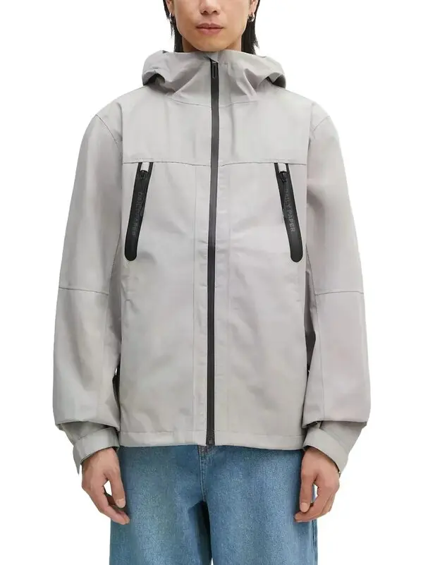 DAILY PAPER Kunle Hooded Zip-front Jacket - Grey