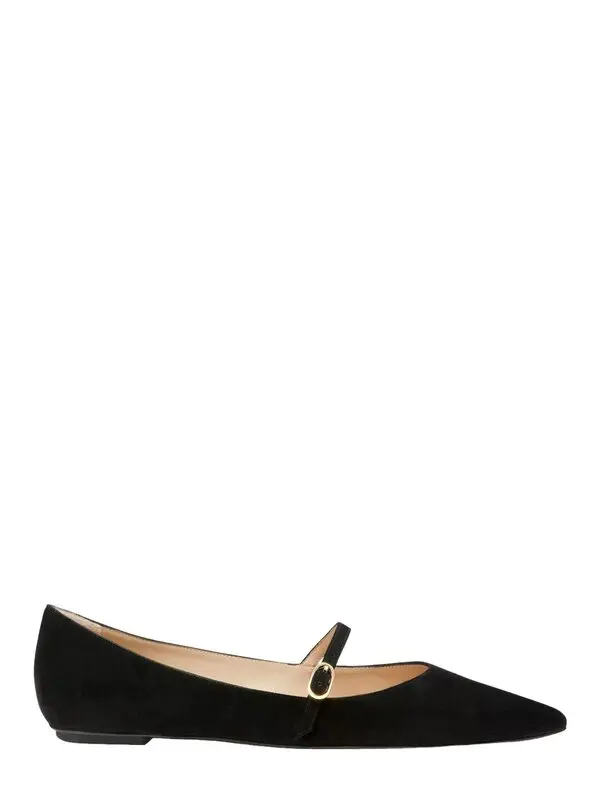 STUART WEITZMAN Emilia Pointed-toe Ballet Flats - Black