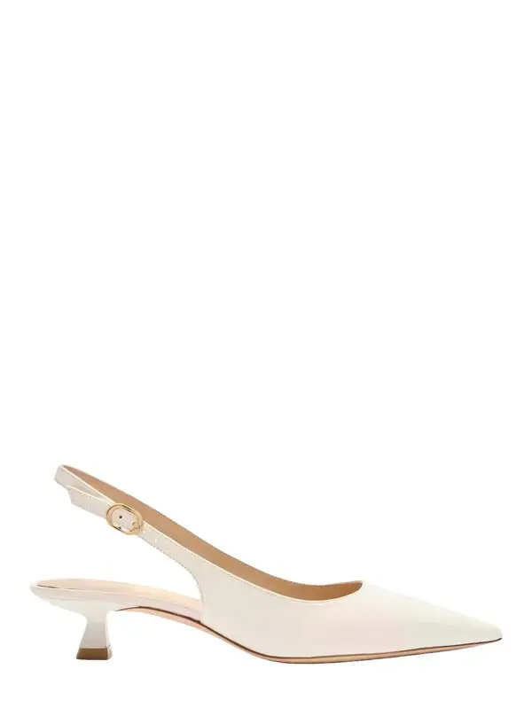 STUART WEITZMAN 35mm Sculpt Slingback Pointed-toe Pumps - Neutrals