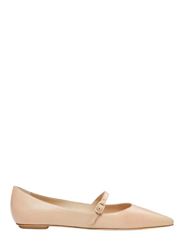 STUART WEITZMAN Emilia Pointed-toe Ballet Flats - Neutrals