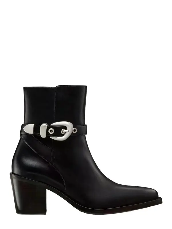 STUART WEITZMAN Maven Buckle-strap Leather Boots - Black