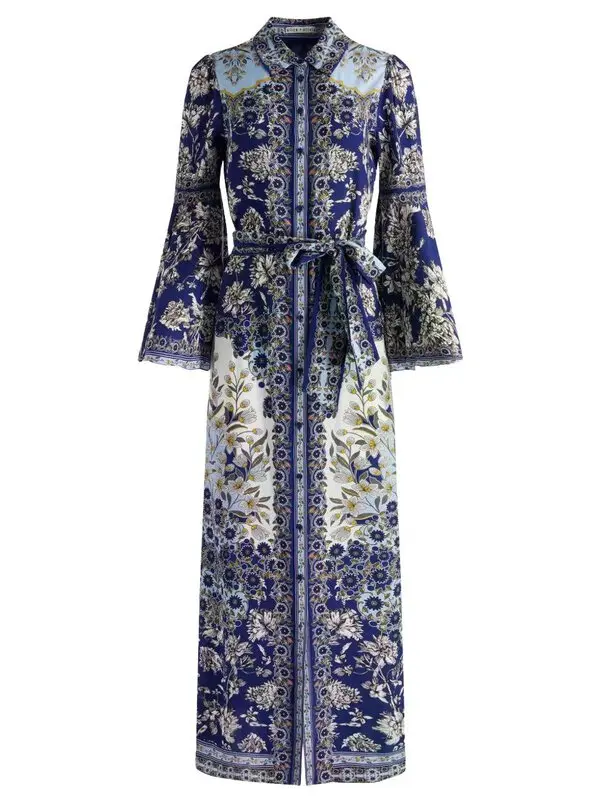 Alice + Olivia Chassidy Shirt Dress - Blue