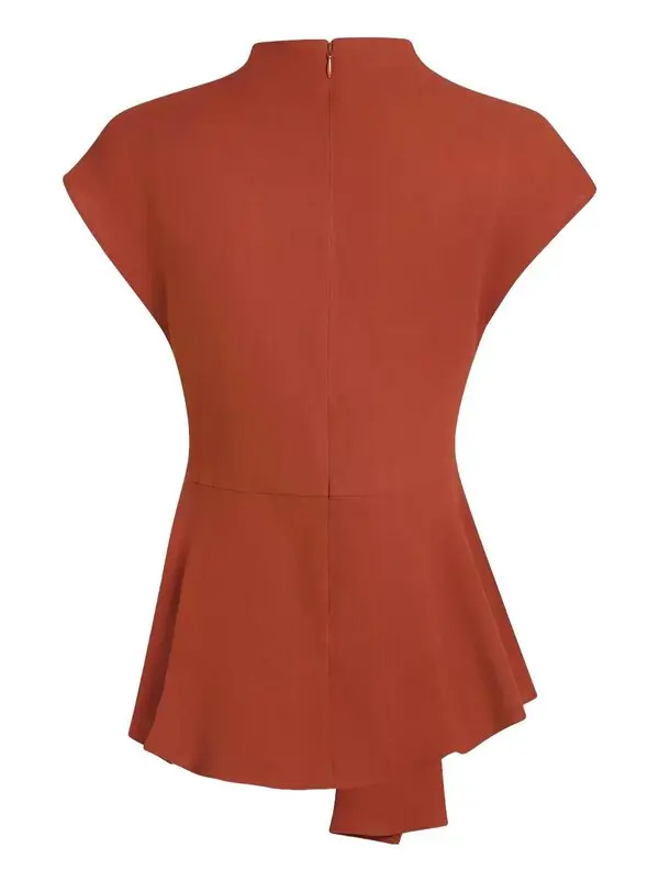 Karl Lagerfeld Asymmetrical Draped Top - Orange