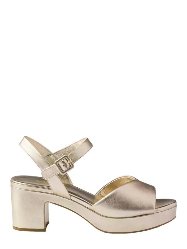 Prada 65mm Buckle-strap Platform Sandals - Gold