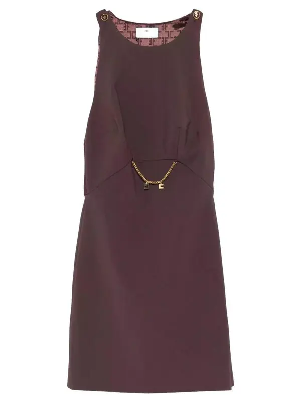 Elisabetta Franchi Chain-embellished Dress - Brown